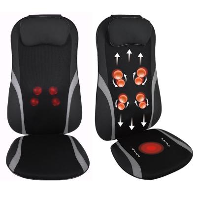 China Home Office Chair Massage Pad Infrared Heat Kneading Electric Shiatsu Back Seat Massage Cushion for sale