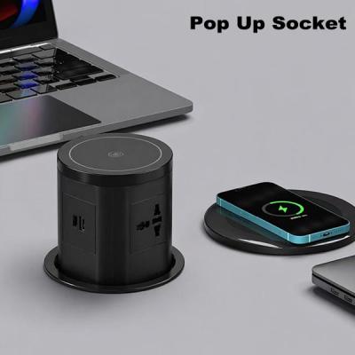China Pop Up Power Outlet With Wireless Charger For Conference Table/Meeting Room for sale