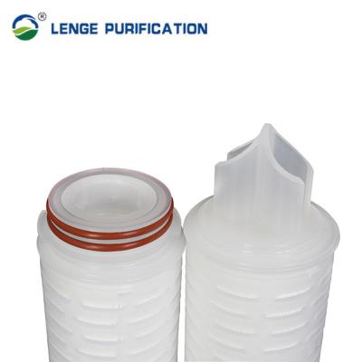 Cina Ptfe ha pieghettato alette a 2,5 pollici della cartuccia di filtro le 226 con la membrana 0.22um in vendita