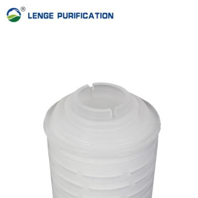 China 10 Inch PP Core PVDF Pleated Polyester Cartridge Filter With Fluorine Rubber for sale