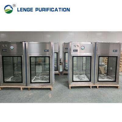 China SUS304 Inner Size 600 X 600 X 1000 Corner Type Dynamic Pass Through Box For Transfering Goods for sale