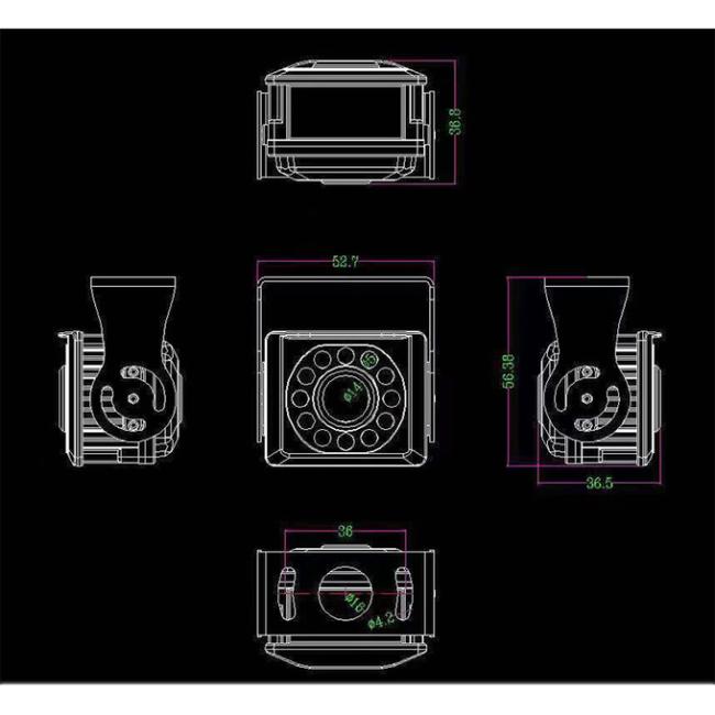 360 Degree Wireless Forklift Camera System Car Reversing Aid Night View