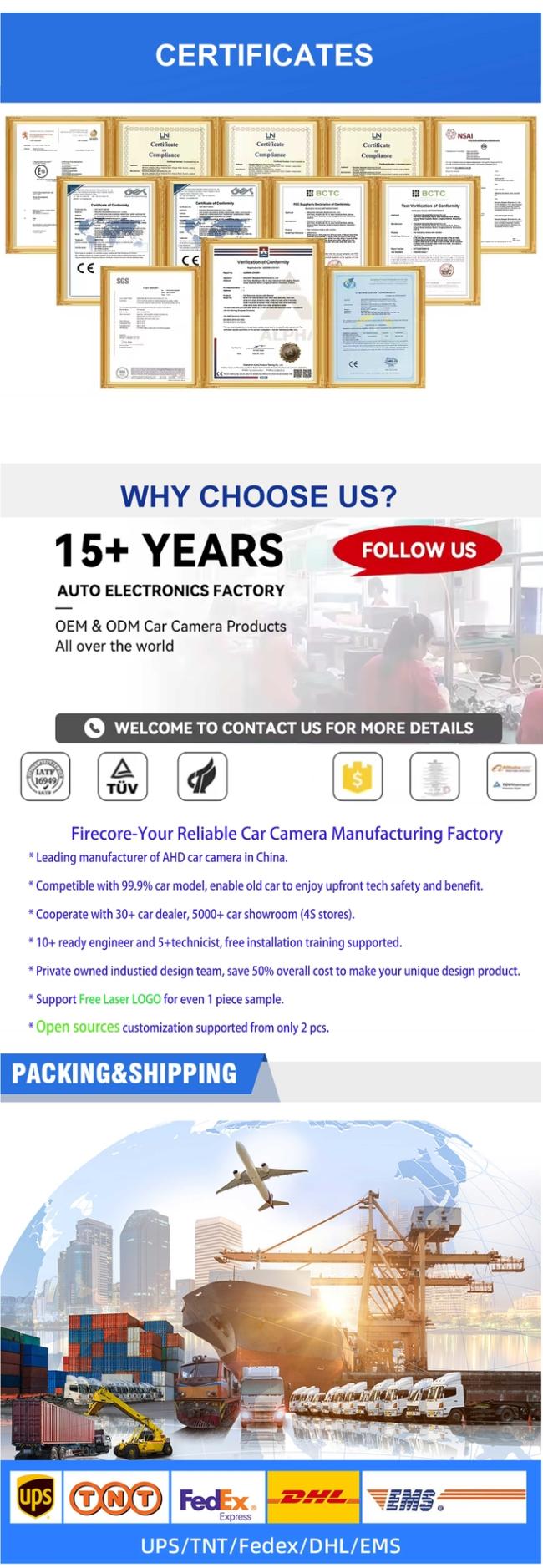 Dual Car Driving Record Driving Monitoring Cameras AHD Starlight HD Night Vision