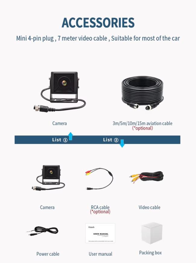 AHD 1080P Front Rear Back Side View Car Vehicle Surveillance Security Safety Night Vision