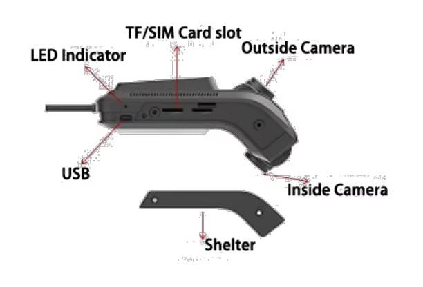 Trovacam Wide Angle GPS Dual Lens Car Dash Camera Front and Rear Digital Cam Wi-Fi