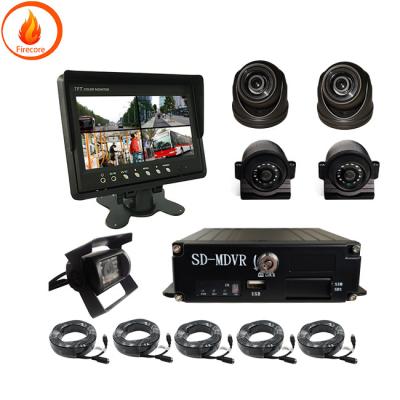China VGA-Fahrzeugkamera-Überwachungssystem halbkubelischer 5-Wege-Lkw-DVR-Recorder zu verkaufen