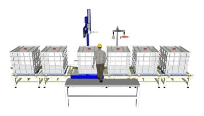 China Máquina de rellenar industrial auto de la pintura IBC con la función de detección de falta en venta
