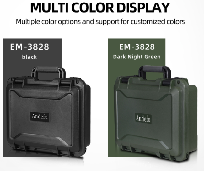 EM-3828 storage box interior with customizable foam inserts