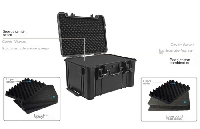 IP67 Waterproof Tool Box exterior view showing pull rod and latches