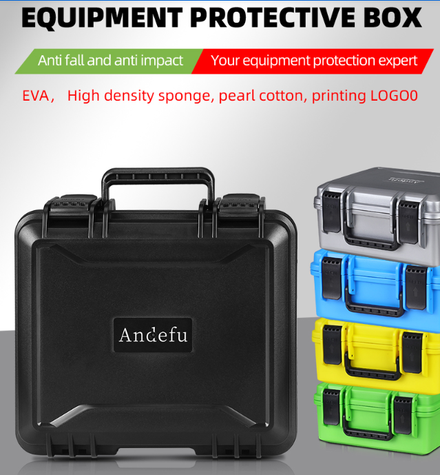Lockable hard plastic flight case exterior view