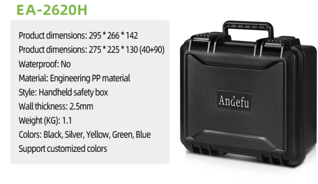 EA 2620H Heavy Duty Tool Case showing its durable construction and locking mechanism