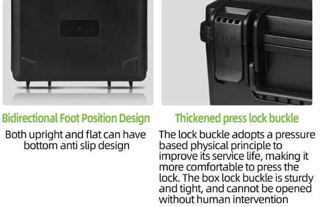 Interior view of the tool case showing customizable lining options