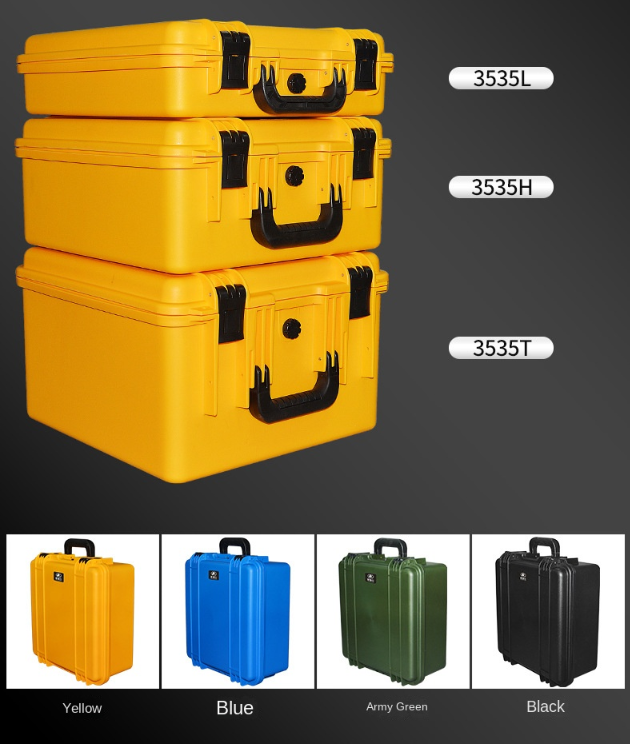 Yellow Hard Plastic Tool Case - Front View