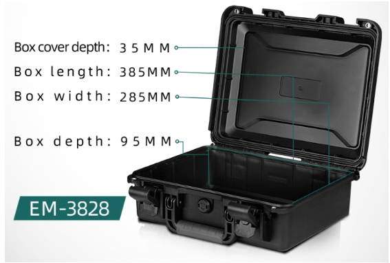 PP IP67 Hard Plastic Tool Case - Side View