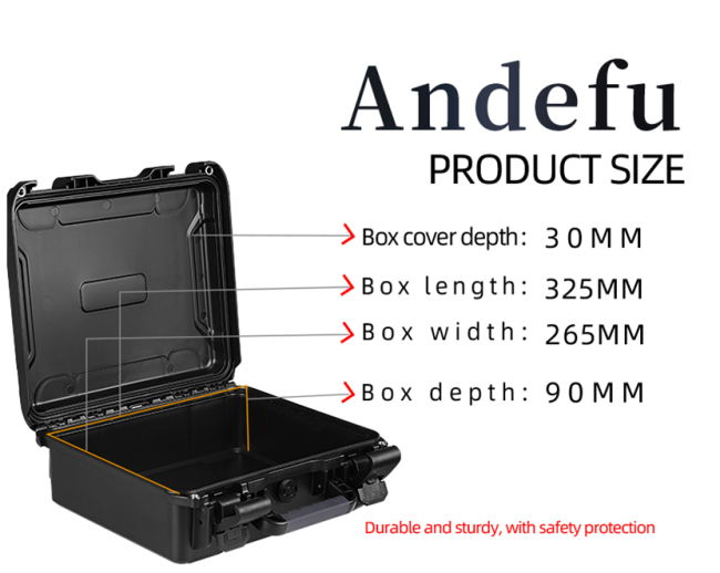 IP67 Waterproof Hard Case - Front view showing handle and latch