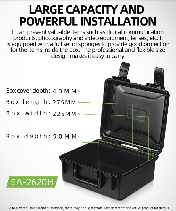 Camera Protective Hard Case showing push switch and handle design