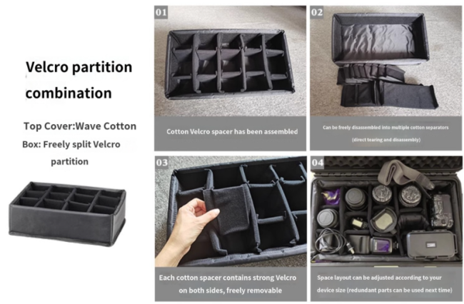 EM-58 Tool Storage Case interior view with customizable foam inserts