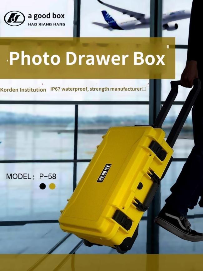 Flight Case interior with foam padding