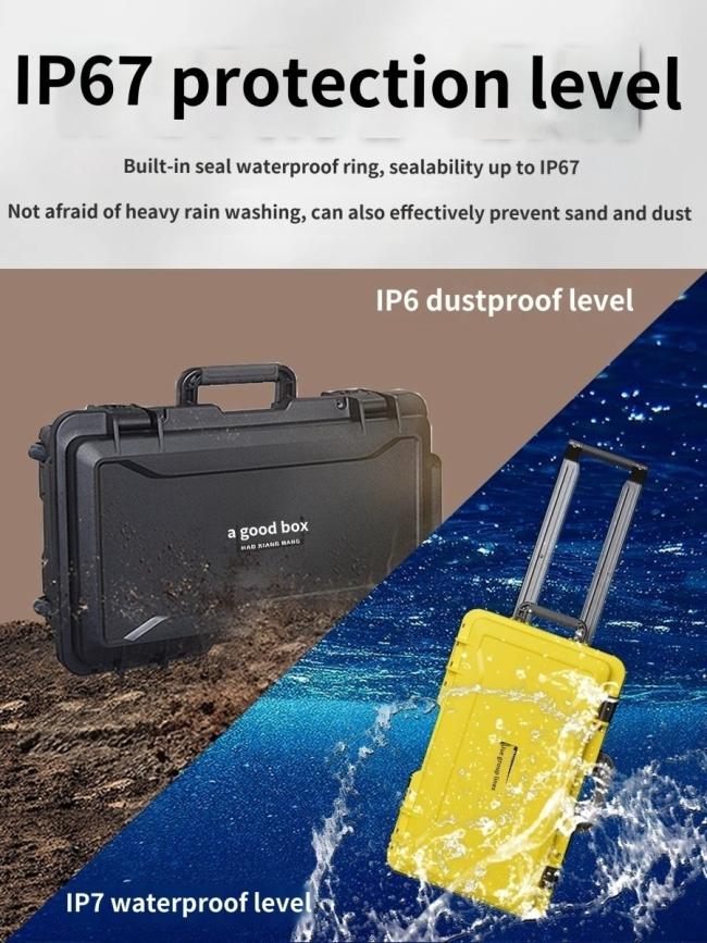 Pull Rod Wheel Photographic Equipment Case - Front View