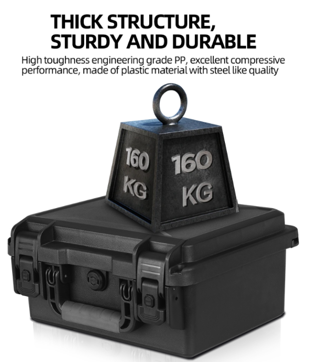 Close-up of Tool Box waterproof seals and stainless steel hinges