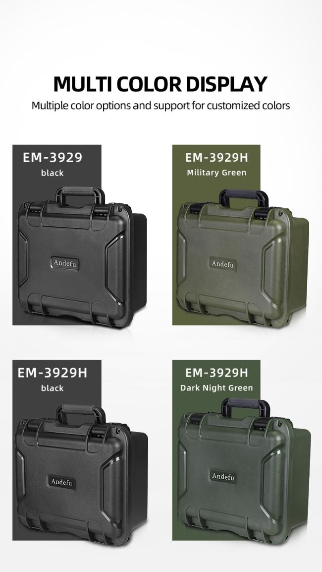 EM-3929 Tool Storage Case showing waterproof construction and locking mechanism