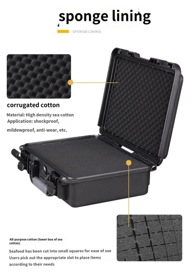 Close-up view of EM-3929 Tool Storage Case interior and stainless steel chain