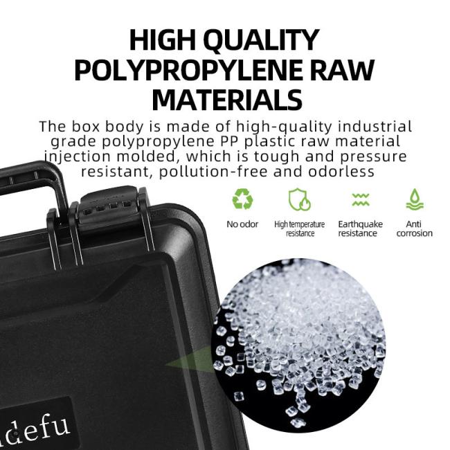 Close-up view of the heavy-duty waterproof case with foam inserts for tool organization