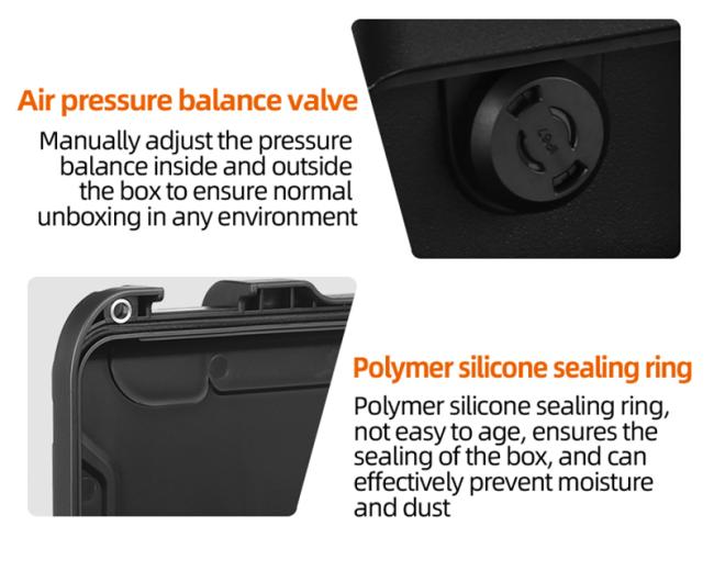 Close-up view of Tool Storage Case lock mechanism and reinforced construction