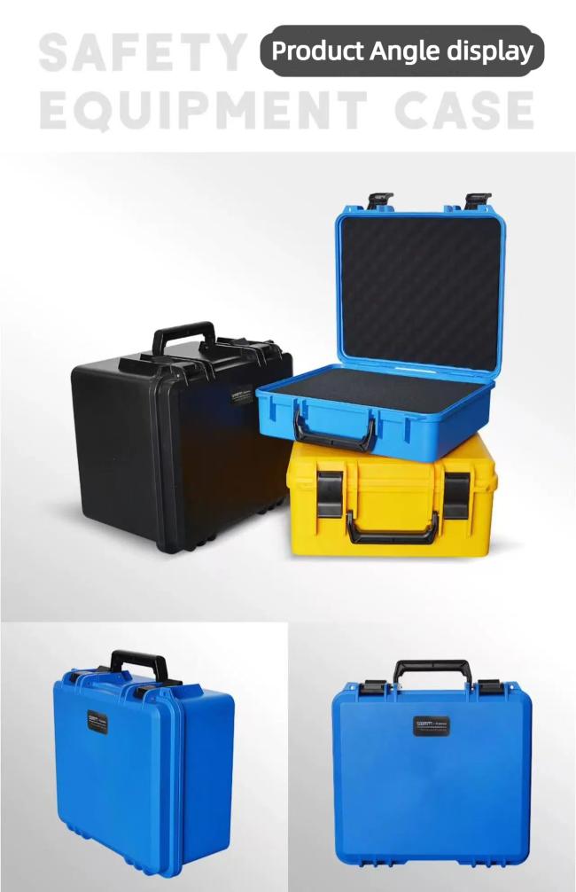 Hard plastic storage case showing durable construction and foam interior