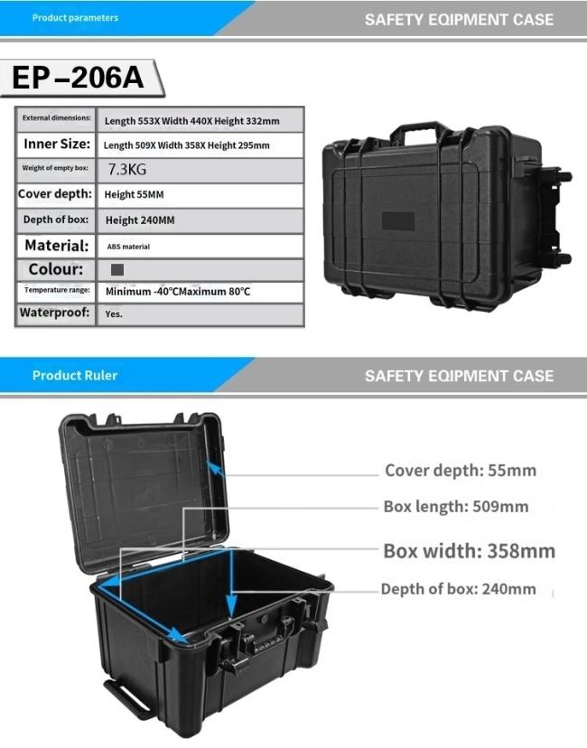 Heavy Duty Custom Tool Box with open interior showing foam compartments
