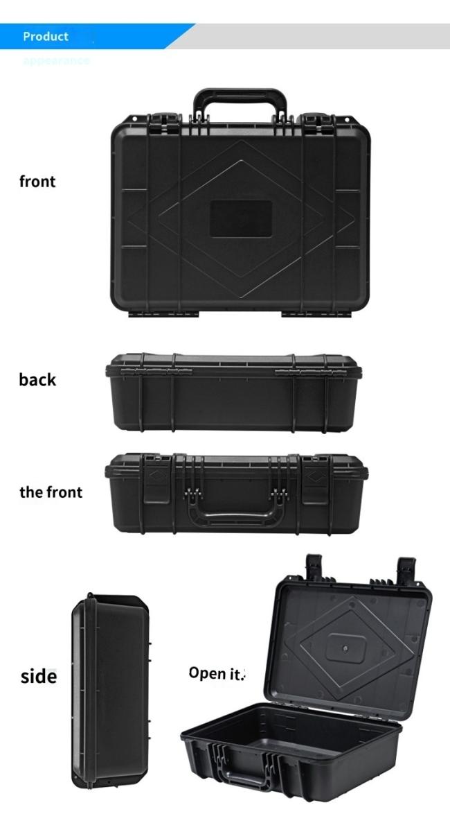 Interior view of tool box showing foam compartments and organization