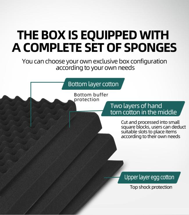 Close-up view of the Portable Handheld Hard Case Tool Box with ergonomic handle