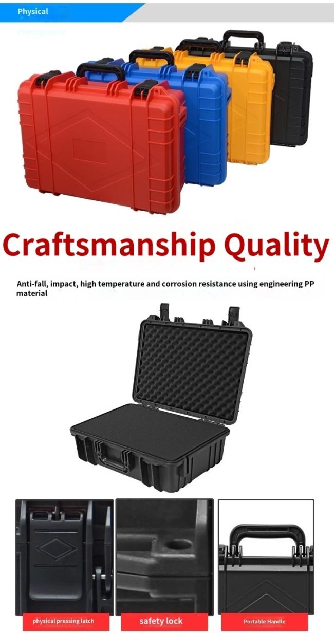 Customizable travel tool box showing impact-proof exterior and interior organization