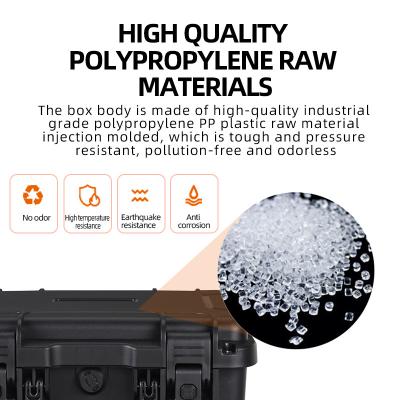 Cina Multi Tool Box IP67 impermeabile Hard PP Black Plastic Carrying Case con Precut Foam Custom Color Accettato supporto OEM/ODM in vendita