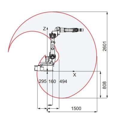 중국 속도 2.2m/s와 ABB IRB1520ID 용접용 로보트 팔 판매용