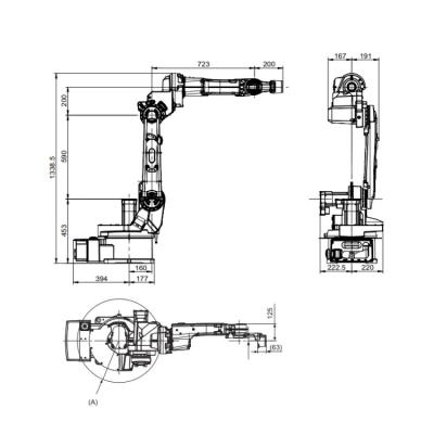 중국 속도 2.2m/s와 ABB IRB1520ID 용접용 로보트 팔 판매용