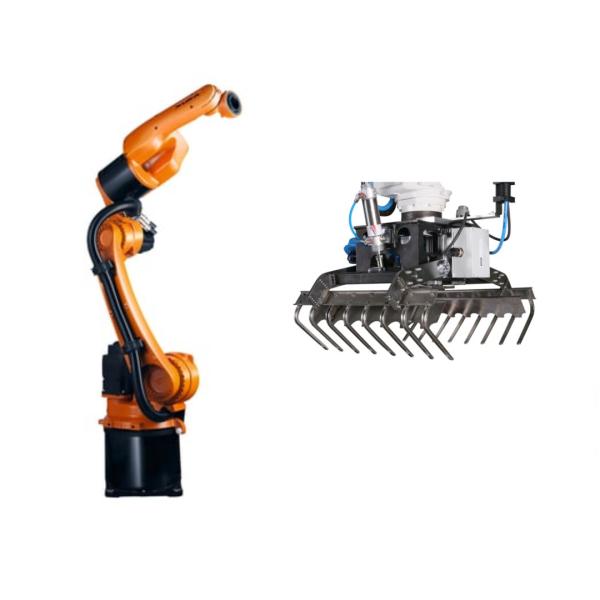 6 άξονες KUKA KR 8 R1620 Arc HW Βιομηχανικό ρομποτικό βραχίονα παλετοποίησης με λαβή και σύστημα καθοδήγησης