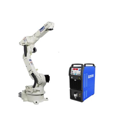 China 6 Eje Carga útil 8KG OTC FD-V8 Robot de soldadura Brazo con rieles de guía y manipulador para materiales de soldadura en venta