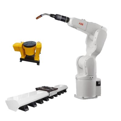 China Flexible ABB Industrial Robot With Torch And Robot Positioner And Liner Track For Welding for sale