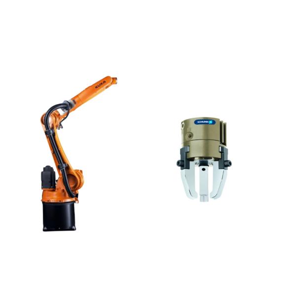 6 άξονες KUKA KR 8 R1620 Arc HW Βιομηχανικό ρομποτικό βραχίονα παλετοποίησης με λαβή και σύστημα καθοδήγησης