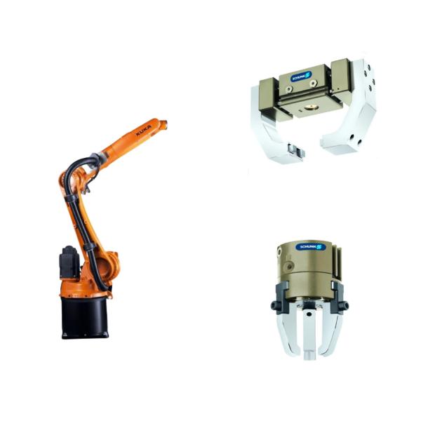 6 άξονες KUKA KR 8 R1620 Arc HW Βιομηχανικό ρομποτικό βραχίονα παλετοποίησης με λαβή και σύστημα καθοδήγησης