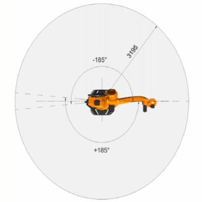 China KR 120 R3200 PA Kuka 6 Ejes Brazo de robot industrial con agarre CNGBS OEM como equipo de manipulación de materiales Robot de paletización en venta