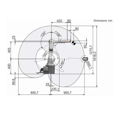 Chine 7 axes bras robotique Kuka LBR Iiwa 14 R820 CR avec positionneur de soudage CNGBS pour robot de soudage à vendre