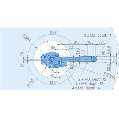중국 2.0KVA 팔 용접 2010mm 6 축 야스카와 로봇 팔 판매용