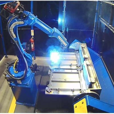 China Laswerk 6 Assen Robotarm Yaskawa AR700 Combine met CNGBS Robot Gripper voor het hanteren van robot Te koop