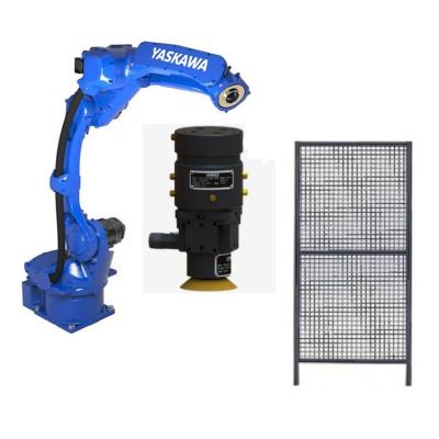 China 6 Axis Robotic Arm Yaskawa GP12 met CNGBS slijpkop en hek voor CNC slijprobots Te koop