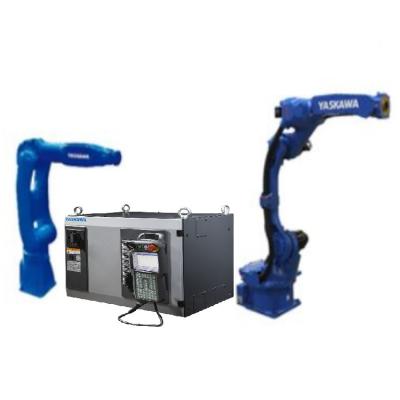 China 6 Axis Robotic Arm Yaskawa GP12 met CNGBS slijpkop en hek voor CNC slijprobots Te koop