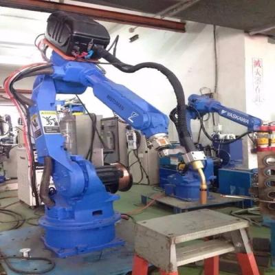 China 6 Axis Robotic Arm Yaskawa GP12 met CNGBS slijpkop en hek voor CNC slijprobots Te koop