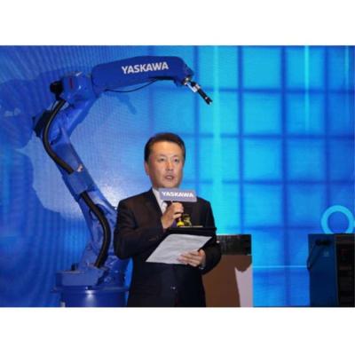 China 6 Axis Robotic Arm Yaskawa GP12 met CNGBS slijpkop en hek voor CNC slijprobots Te koop