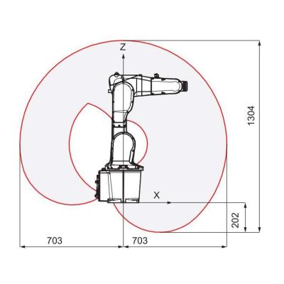 China Mini-braço robótico de 6 eixos ABB IRB 1200 com agarrador robótico CNGBS para manuseio de automação robótica à venda